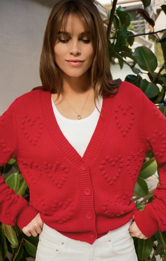 All Yours Cardigan - Kiss Me Red – August Kinn